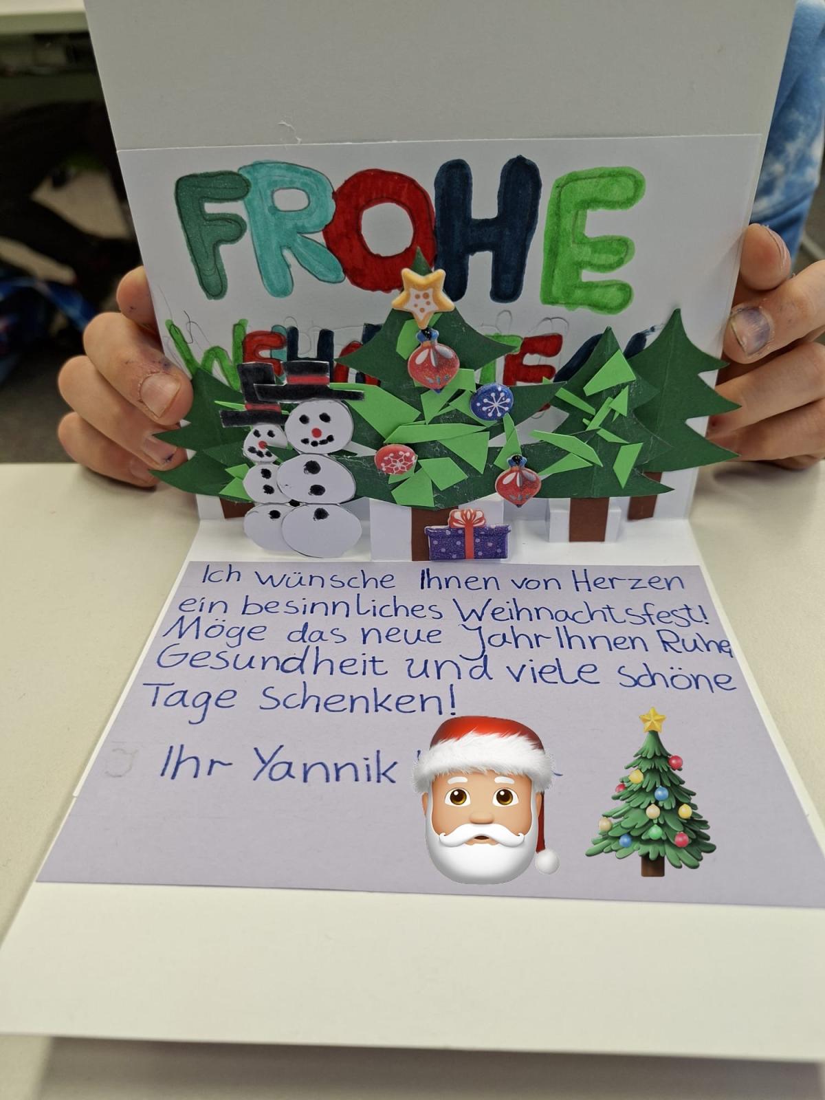 Pop-up-Weihnachtskarten für das Pflegeheim Todtnau ...